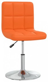 Kancelářská židle umělá kůže / chrom Dekorhome Oranžová