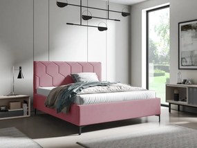 Eka Čalouněná postel MEDOX+ 90x200 cm Barva látky Trinity: Černá (Trinity 2316), Úložný prostor: S kovovým rámem úložného prostoru