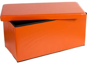 STILISTA 30651 Skládací lavice s úložným prostorem - oranžová
