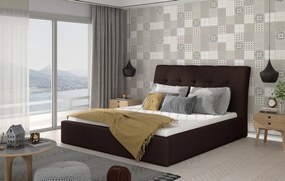 Eltap Čalouněná postel Inge s úložným prostorem Materiál a barva potahu: Grande 81 - šedá, Rozměry (cm): 180x200