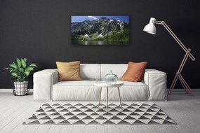 Obraz na plátně Hory Jezero Les Krajina 125x50 cm