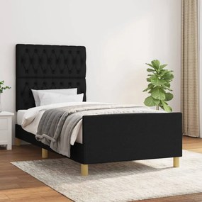 Rám postele bez matrací černá 90x190 cm textil 3125262