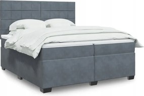 Čalouněná manželská postel VidaXL 200x200 odstínů šedé