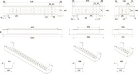 In-Design Držák kabelů a zásuvek pod stůl BOXIT V bílý Šířka držáku kabelu: 310 mm