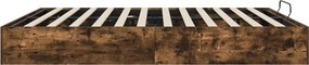 Ottoman postel Uzený Dub 203 x 160 x 25 cm Dřevěný materiál 3409217