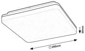 Rabalux 7250 - LED Koupelnové stropní svítidlo PERNIK LED/24W/230V IP54