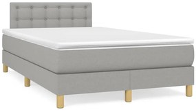 Box spring postel s matrací světle šedá 120x190 cm textil 3269800