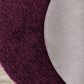 DY Kulatý fialový huňatý koberec Kamel Rozměr: 60 cm