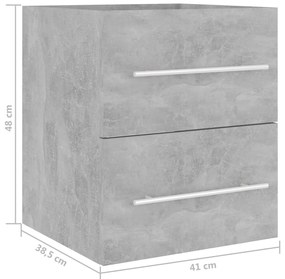 Skříňka pod umyvadlo betonově šedá 41x38,5x48 cm dřevotříska - Default Title