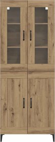 Vysoký bufet Artisanový dub 69,5 x 34 x 180 cm Kompozitní dřevo 3403581