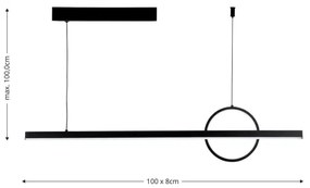 Brilagi - LED Stmívatelný lustr na lanku NIVIO LED/20W/230V 3000-6000K + DO