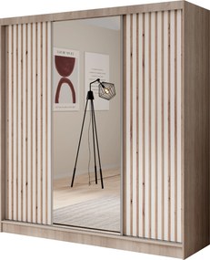 ADRK Furniture Šatní skříň s zrcadlem Ida 200 ADRK-SW-IDA-SW-200