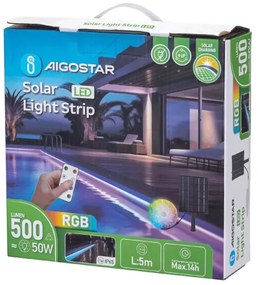 Aigostar - LED RGB Stmívatelný solární pásek LED/5W/3,2V 5+2m IP65 + DO