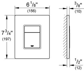 GROHE 38732DL0 - Splachovací tlačítko SKATE COSMOPOLITAN 156 × 197 mm měděná