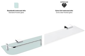 Police do koupelny, sklo bílé extra čiré matné, úchyt chrom, 60 cm NIMCO KIBO Ki 14091B-60-26