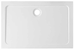 BPS-koupelny Posuvné sprchové dveře HYD-PD03D 120 černé/transparent pro instalaci do niky + vanička HYD-OSV-ST06C bílá