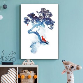Gario Obraz na plátně Liška pod modrým stromem - Robert Farkas Rozměry: 40 x 60 cm