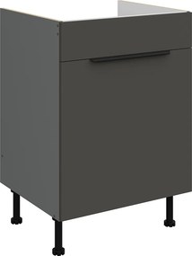 ARIA pi | dolní skříňka 60 ZL 1S dřezová | 60 cm | PREMIUM BOX | antracit/šedá grafit