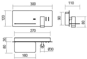 Světla a lustry REDO GROUP Redo Group nástěnné světlo do ložnice Brook 01-4467 starý bronz