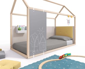 ROS1 Montessori Domečková postel barvy: Natural 140*70