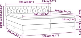 Box spring postel s matrací růžová 200x200 cm samet 3127696