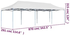 Skládací nůžkový party stan 3 x 9 m bílý - Default Title