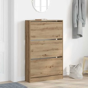 vidaXL Botník 80 x 21 x 125,5 cm kompozitní dřevo [869104] Barva: dub artisan