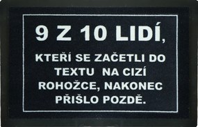 Rohožka 9 z 10tich ľudí (prišlo neskoro) 40x60 cm - na von aj na doma, 40x60, šedá, GDmats