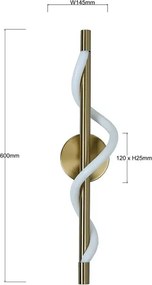 LED Nástěnné svítidlo MELECA LED/12W/230V 3000/4000/6000K zlatá