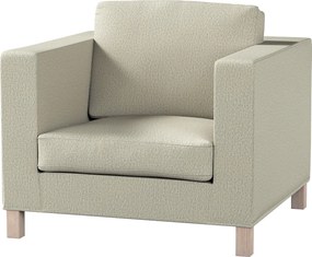 Potah na křesko IKEA Karlanda, krátký barva béžová látka pletený vzor