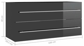 Skříňka pod umyvadlo 100 cm Dekorhome Beton