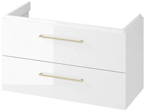 Cersanit Larga, závěsná umyvadlová skříňka 100cm, bílá lesklá, S932-076