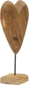 Dřevěná dekorace Dobu 45 cm hnědá