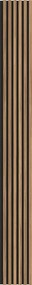 Mexen Lam-F, akustické stěnové lamely 275 × 30 cm, plstěný podklad 8 mm, technická dýha, ořech světlý, S105-275307-3015-017
