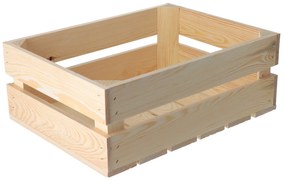ČistéDřevo Dřevěná bedýnka 40 x 30 x 15 cm - bez rukojeti