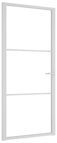 vidaXL Interiérové dveře 93 x 201,5 cm bílé ESG sklo a hliník