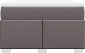 Box spring postel s matrací šedá 120x200 cm umělá kůže 3285207