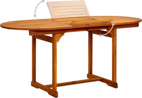 Zahradní jídelní stůl (120–170) x 80 x 75 cm masivní akácie 316567