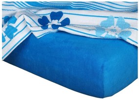 Dadka Froté prostěradlo modř královská C  Froté prostěradlo modř královská 80x220x20 cm