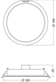 LED podhledové svítidlo LEDVANCE Downlight 165mm 13W 4000K neutrální bílá IP44
