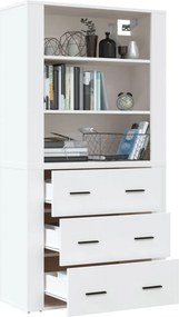 Skříň highboard bílá kompozitní dřevo 3185391