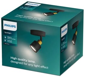 Philips - Bodové svítidlo NIALL 1xGU10/5W/230V černá/mosaz