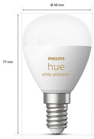 Philips Hue White Ambiance kapka E14 5,1W 470lm