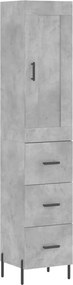 Skříň highboard betonově šedá 34,5x34x180 cm kompozitní dřevo 3200205