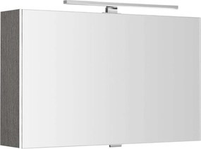 Sapho Cloe - Zrcadlová skříňka s LED osvětlením 80x50x18 cm, dub stříbrný CE080-0011