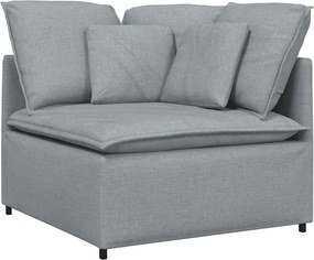 Modulární pohovka s polštáři textil světle šedá 3321267