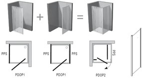 Ravak Pevná stěna sprchová 100 cm bílá,     PPS-100 TRANSPARENT   90GA0100Z1 PPS-100 TRANSPARENT