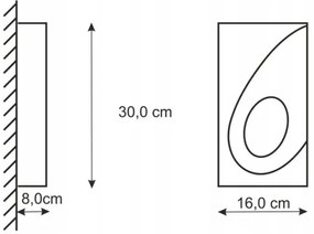 Nástěnné svítidlo KOMETA 1xE14/12W/230V sádra/bílá