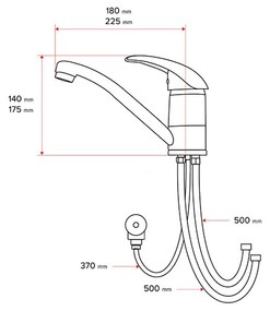 Mereo dřezová stojánková baterie pro nízkotl. ohřívače ramínko 160 mm mosaz chrom CB201033M
