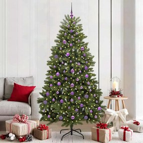Umělý vánoční stromeček 210 cm 300 LED Teplá bílá PVC a ocel 3395700